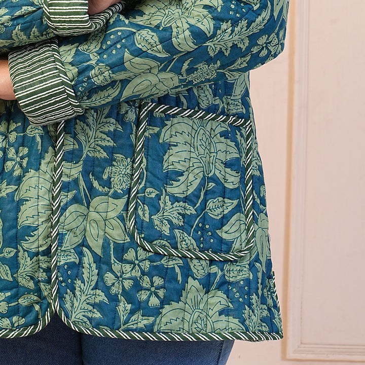 The Billie - Hand Block Printed Quilted Cotton Jacket – Rachel ...