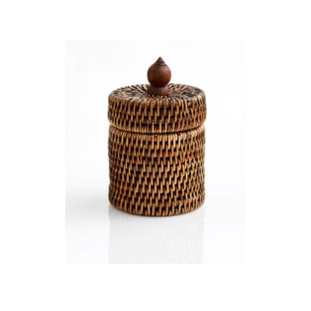 Rattan Cotton Wool Holder with Lid – Rachel Elizabeth Interiors & Textiles