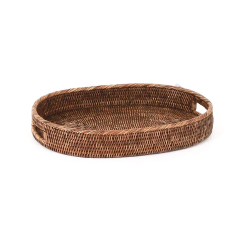 Oval Rattan tray with Handles – Rachel Elizabeth Interiors & Textiles
